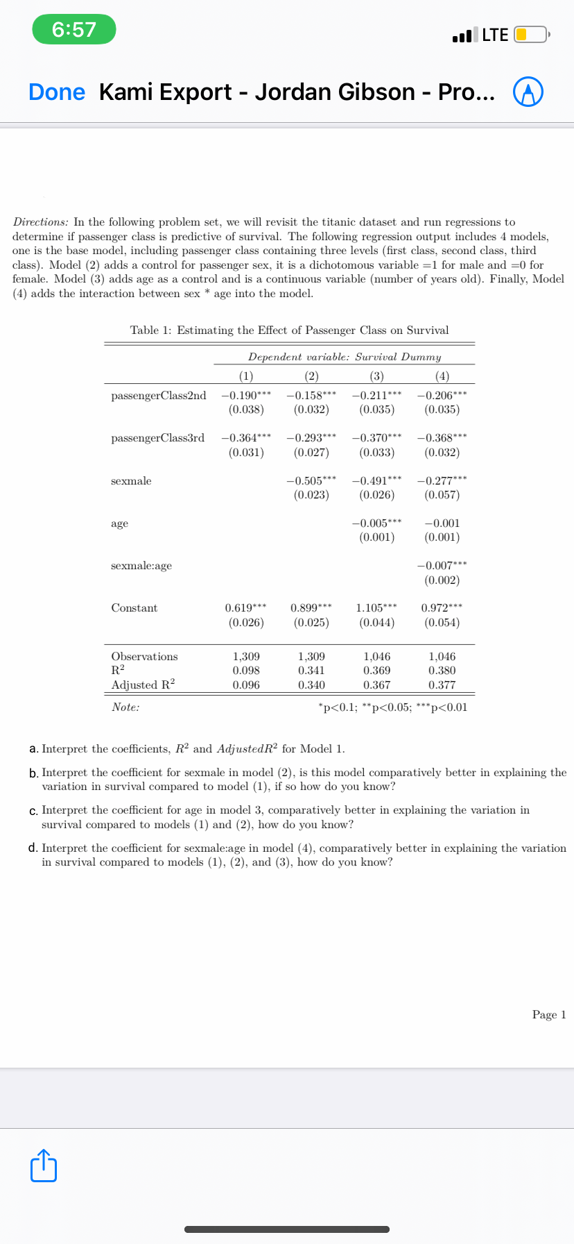 Solved 6:57 all LTE Done Kami Export - Jordan Gibson - | Chegg.com
