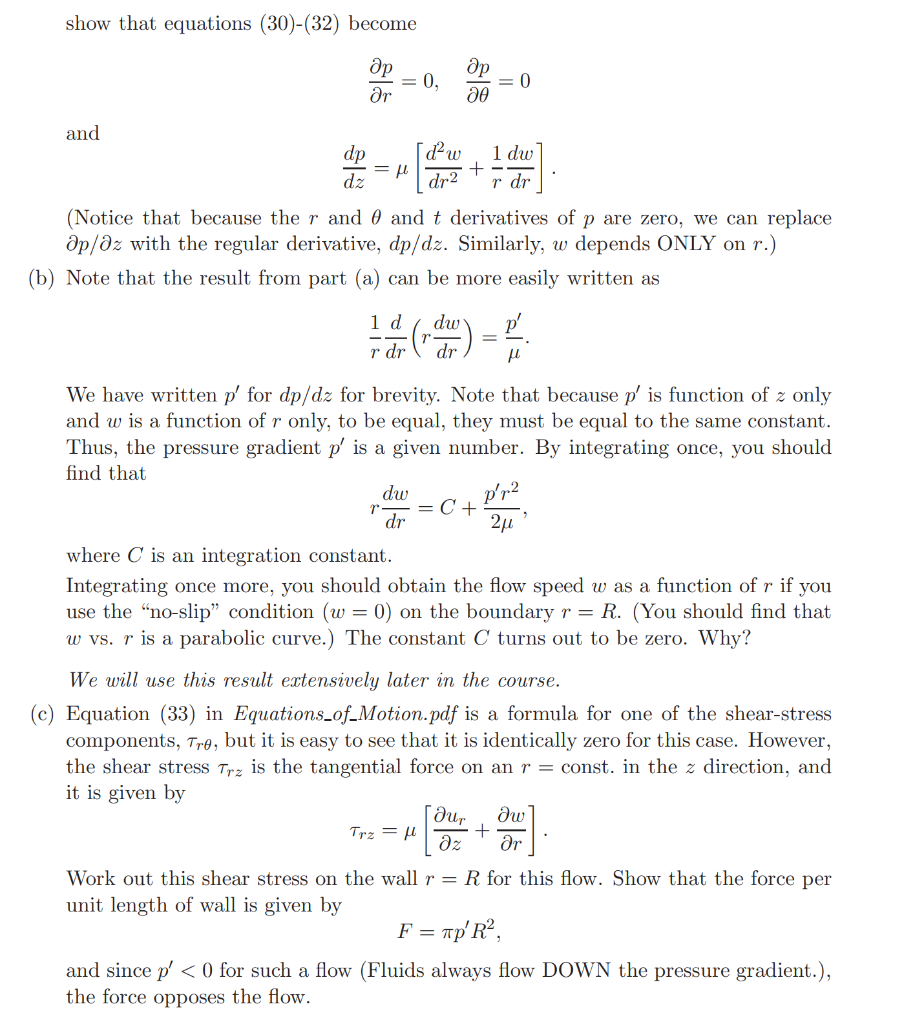 Solved Here you are to obtain the formula for w as a | Chegg.com