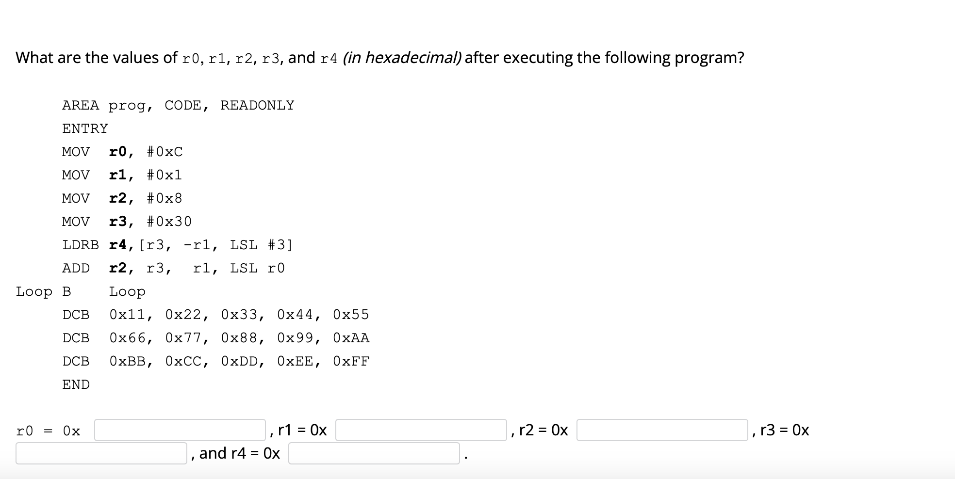 Solved What are the values of r0,r1,r2,r3, and r4 (in | Chegg.com