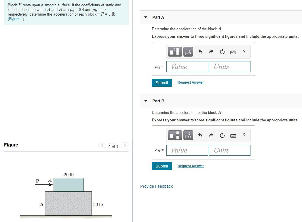 Solved Block B rests upon a smooth surface. If the | Chegg.com