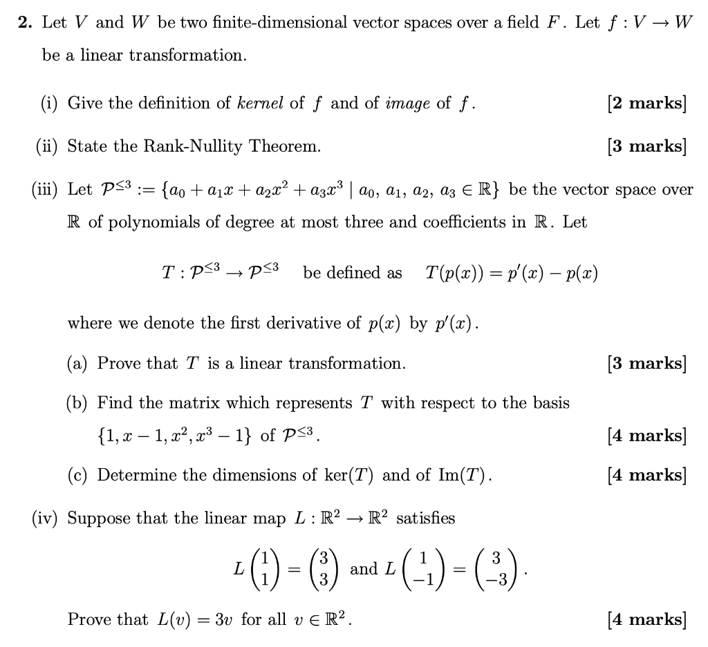 Solved 2. Let V and W be two finite-dimensional vector | Chegg.com