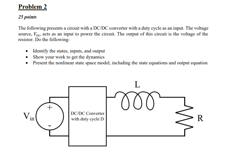 Solved Problem 2 25 points The following presents a circuit | Chegg.com