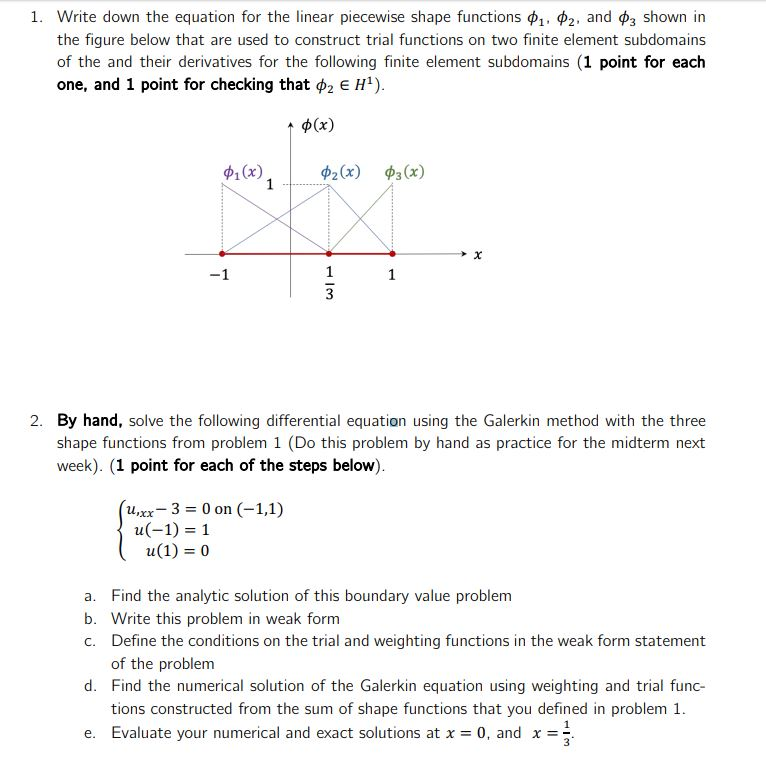 1. Write down the equation for the linear piecewise | Chegg.com