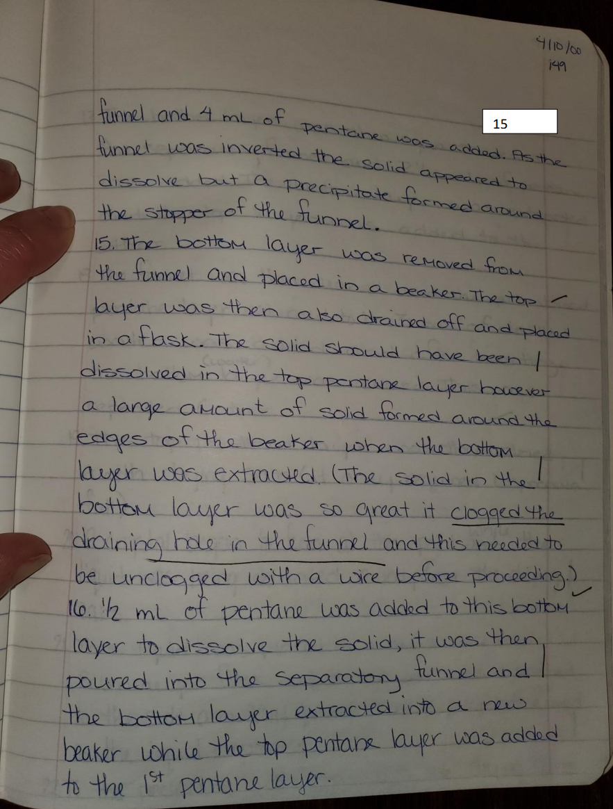 Week #1 Results: Materials: Mass of xylidide: 1.084a | Chegg.com
