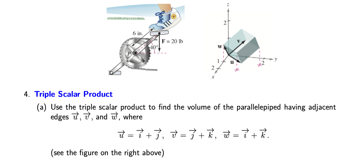 Solved Triple Scalar Product (a) Use the triple scalar | Chegg.com