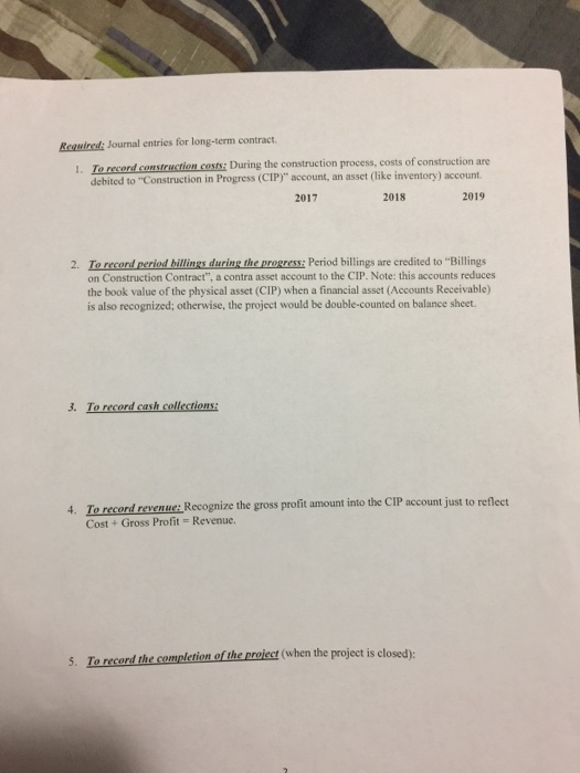 Solved Reguired: Journal entries for long-term contract | Chegg.com