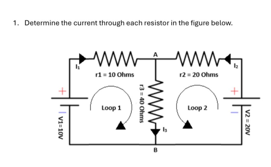 Solved Determine the current through each resistor in the | Chegg.com