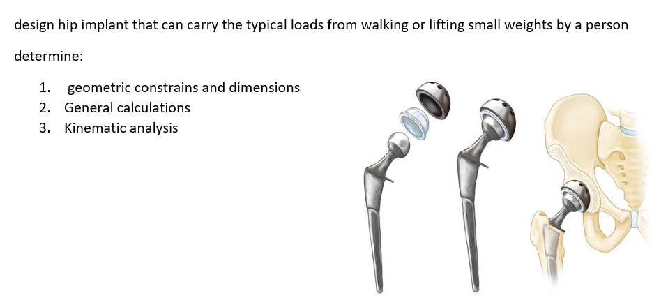 Solved design hip implant that can carry the typical loads | Chegg.com