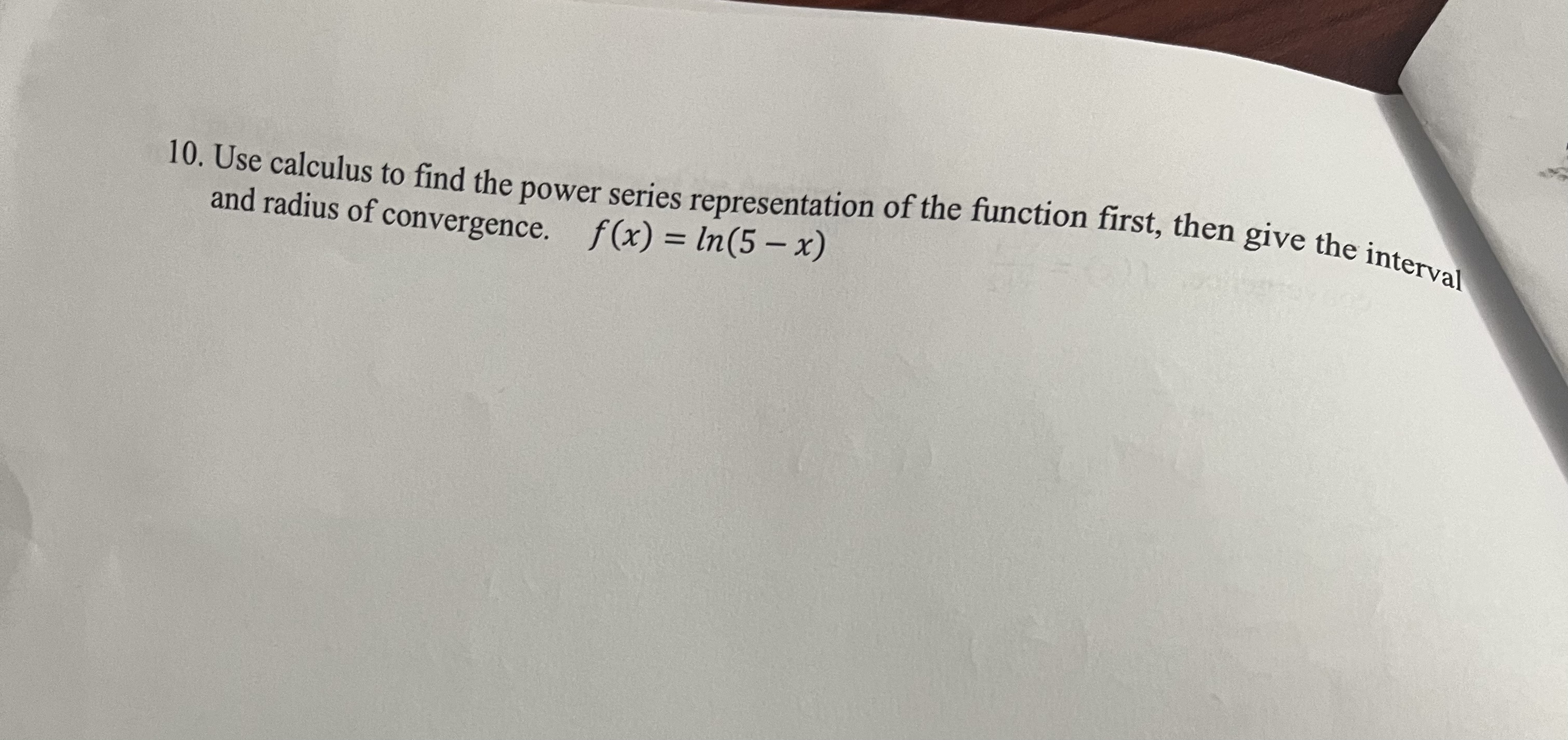 Solved Use calculus to ﻿find the power series representation | Chegg.com