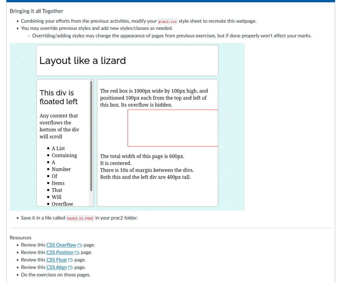 Solved Bringing it all Together - Combining your efforts | Chegg.com