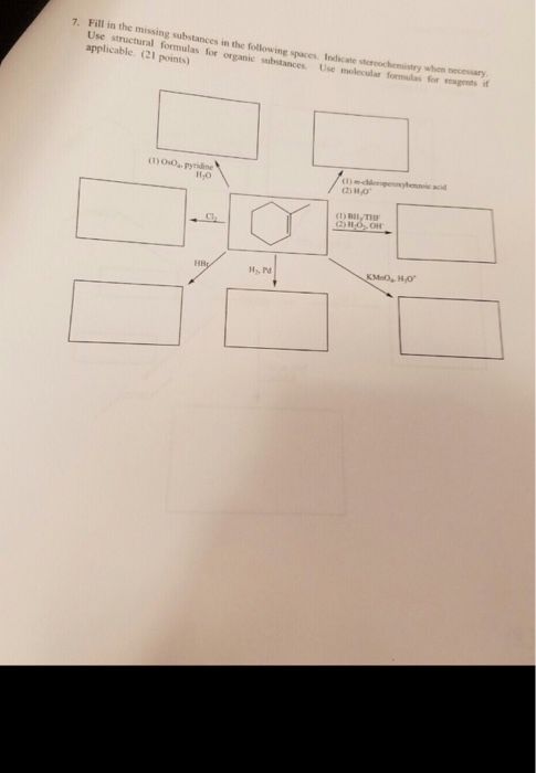 Solved Fill in the missing substances in the following | Chegg.com