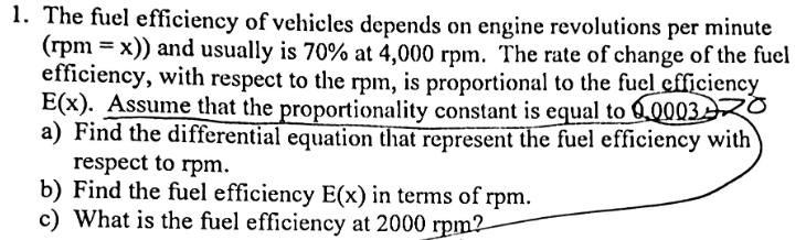 Solved 1. The fuel efficiency of vehicles depends on engine | Chegg.com