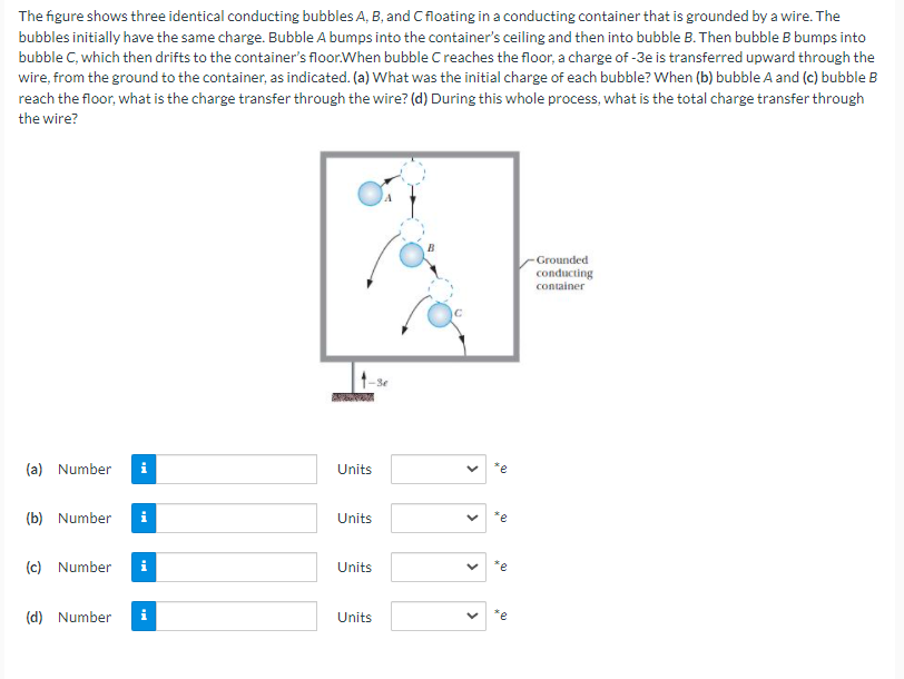 Solved The figure shows three identical conducting bubbles | Chegg.com