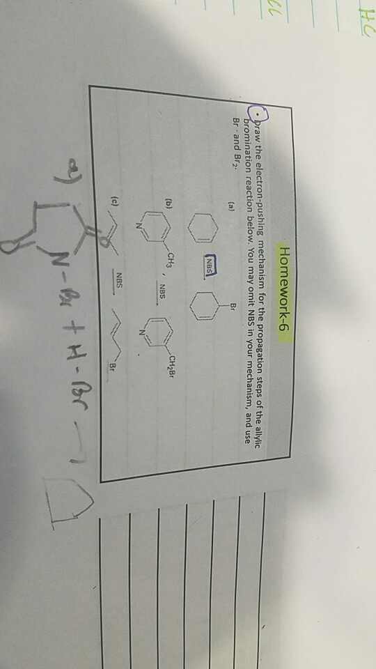 Solved не Homework-6 braw the electron-pushing mechanism for | Chegg.com