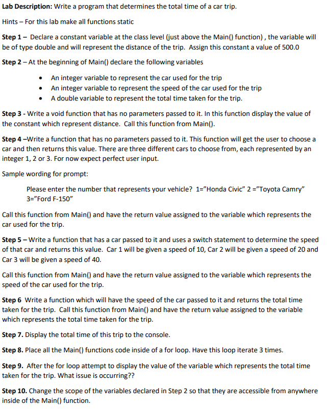 Solved Lab Description Write A Program That Determines The 