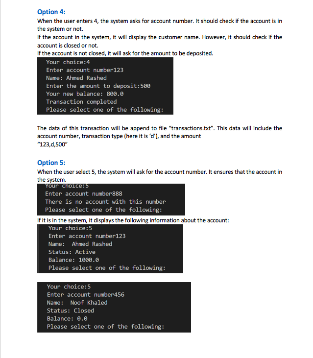 Solved Assume you are required to develop a banking system | Chegg.com