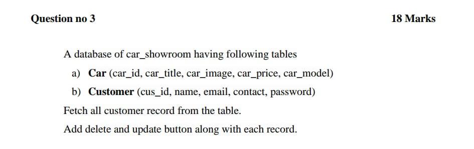 A database of car_showroom having following tables a) | Chegg.com