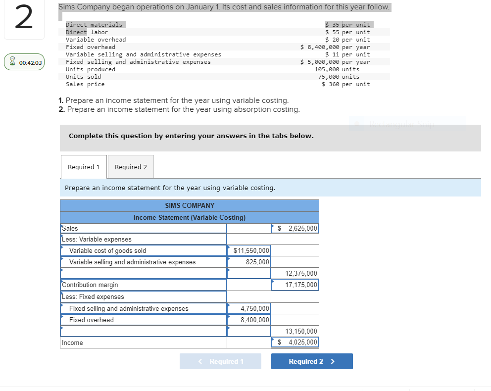 Solved 1 Prepare An Income Statement For The Year Using