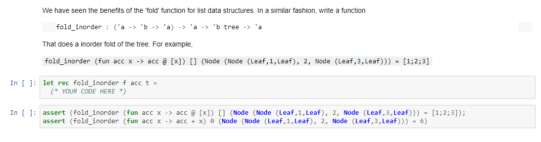 Solved We have seen the benefits of the 'fold' function for | Chegg.com