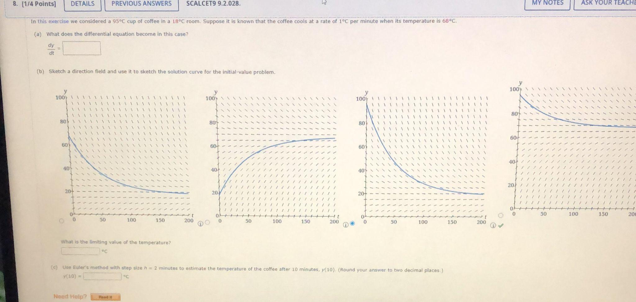 Solved (b) Sketch a direction field and use it to sketch the | Chegg.com