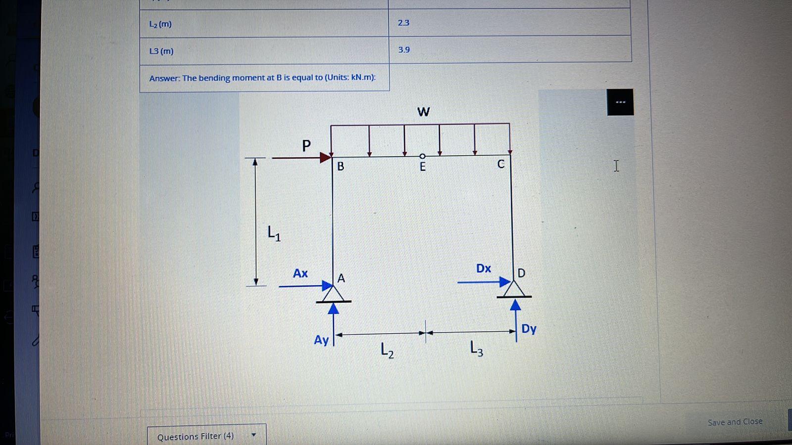 Solved Consider the problem of analyzing the planar frame | Chegg.com