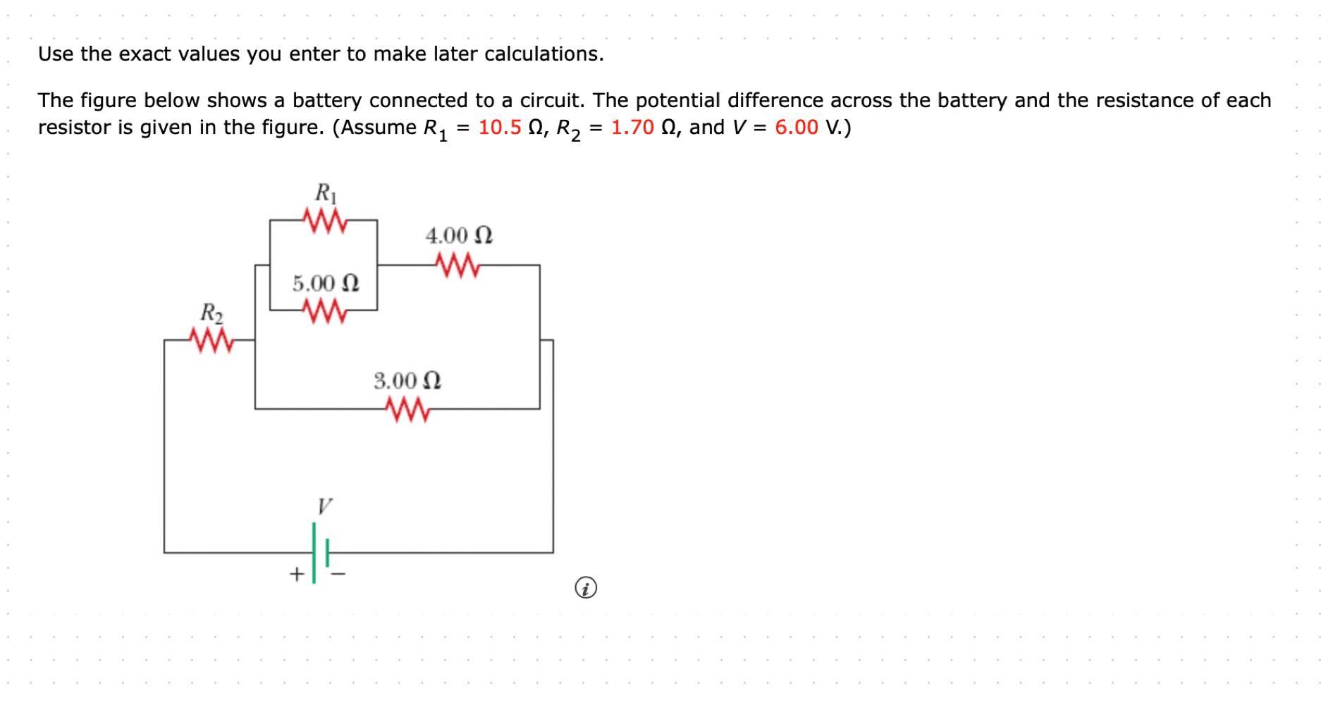 Solved Use the exact values you enter to make later | Chegg.com