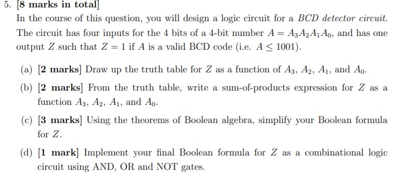 Solved 5. 8 marks in total In the course of this question, | Chegg.com