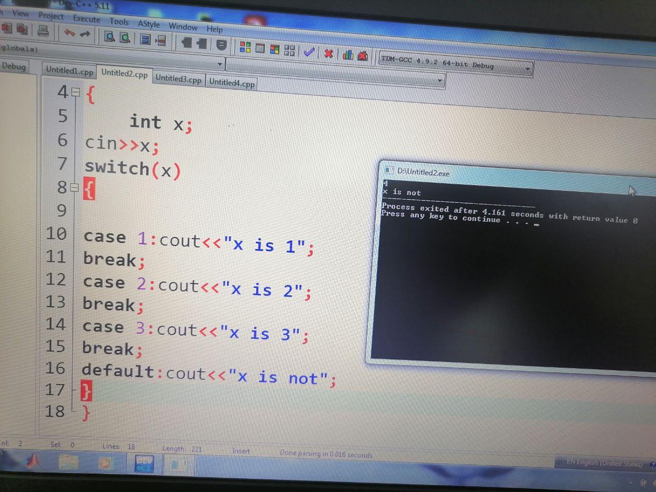 C++ 5.11 View Project Execute Tools AStyle Window | Chegg.com