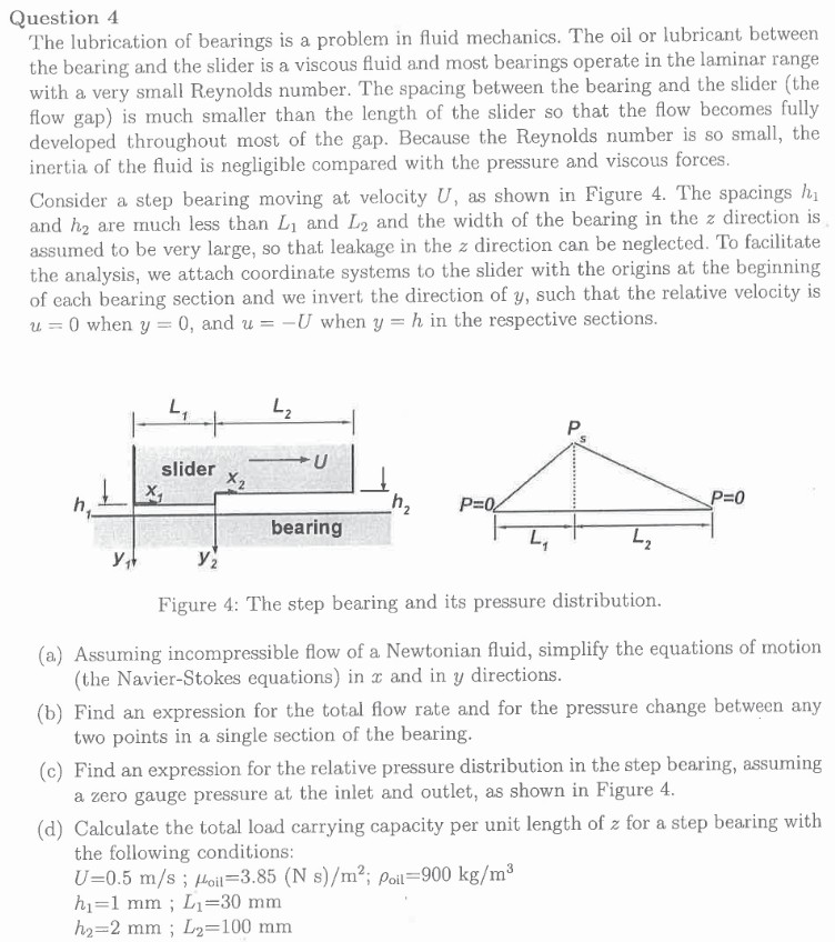 Solved Question 4The lubrication of ﻿bearings is ﻿a problem | Chegg.com