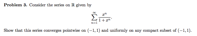 Solved Problem 2 Find The Pointwise Limit Of The Following 