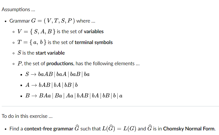 Solved To do in ﻿this exercise ...Find a context-free | Chegg.com
