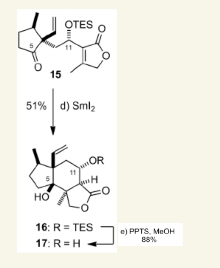 Solved In the reaction from compound 15 to compound 16,17, | Chegg.com
