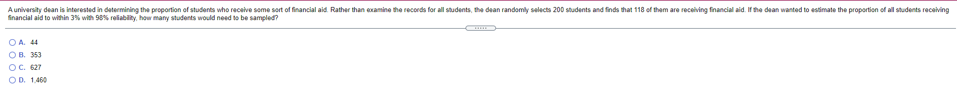 Solved A university dean is interested in determining the | Chegg.com