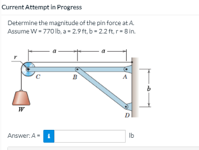 Solved Current Attempt in Progress Determine the magnitude | Chegg.com