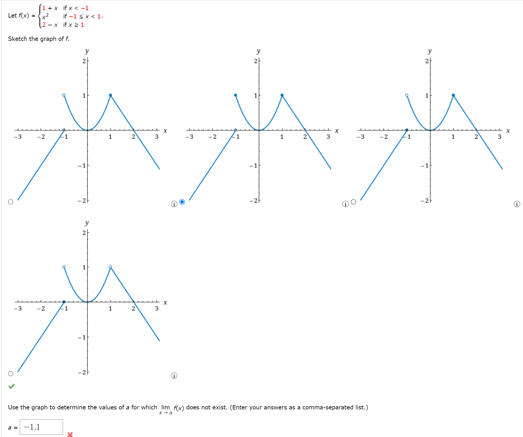Solved Let f(x)={1+x if x