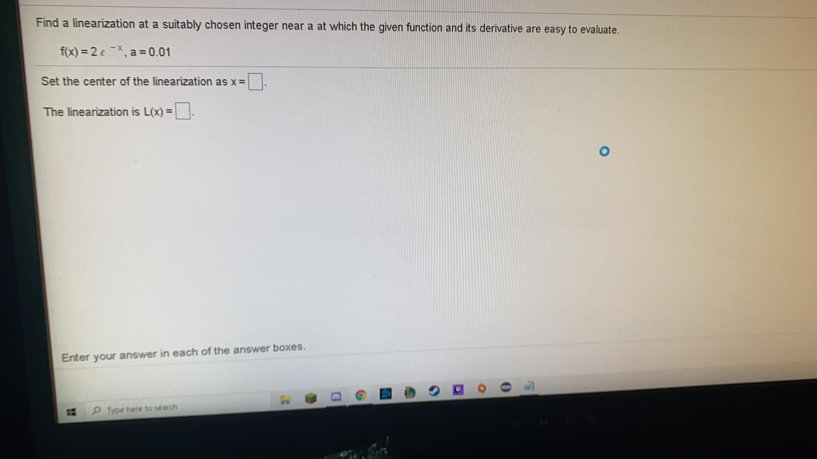 Solved Find a linearization at a suitably chosen integer | Chegg.com