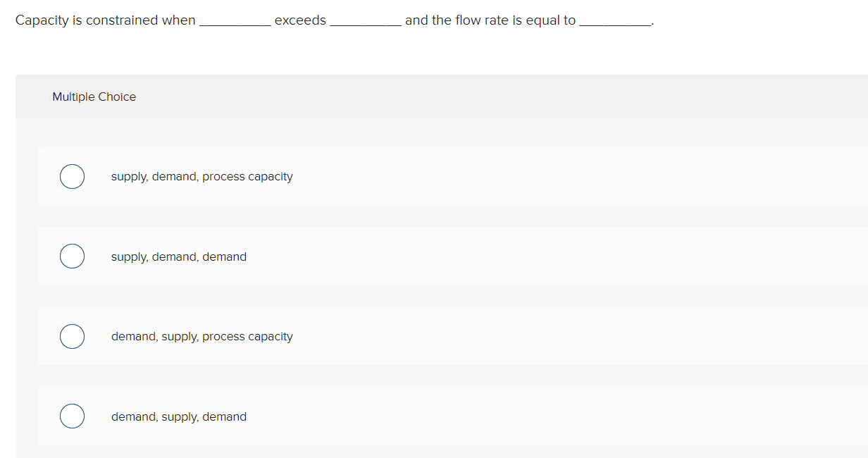 Solved Capacity is constrained when exceeds and the flow | Chegg.com