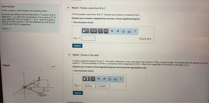 Solved Part A Position vector from A to B Learning Goal To | Chegg.com