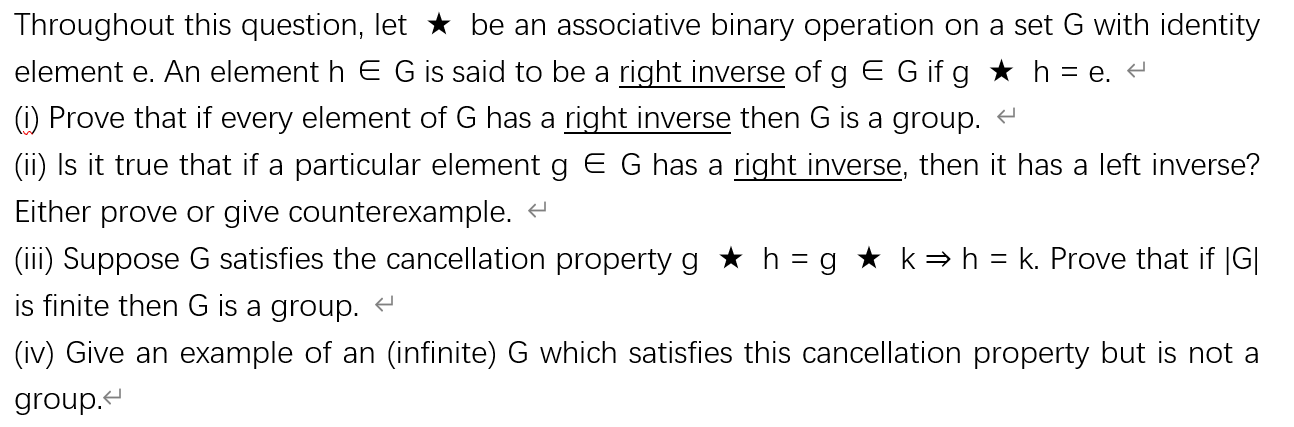 Solved Throughout this question, let * be an associative | Chegg.com