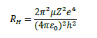 Solved The Rydberg constant (R) has the following | Chegg.com