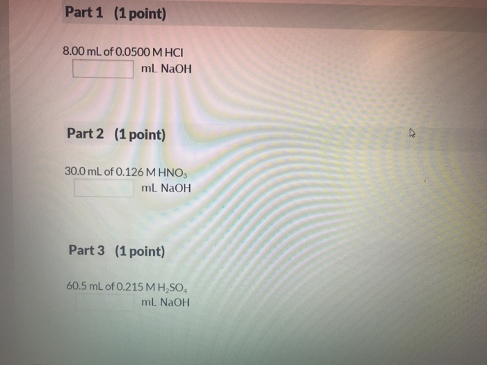 Solved 08 Question (3 points!) How many milliliters of 0.100 | Chegg.com