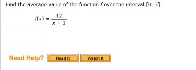Solved Find the average value of the function f over the | Chegg.com