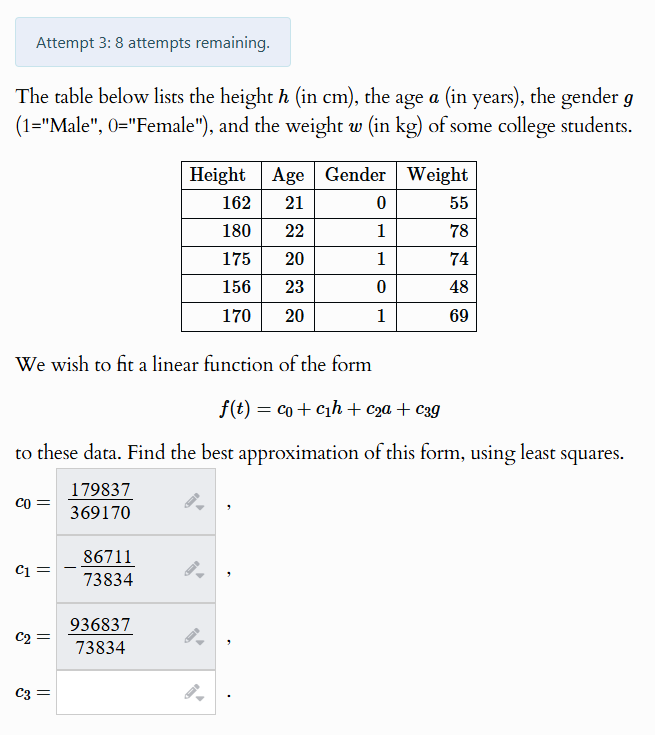 Solved by an EXPERT The table below lists the height h (in cm ), ﻿the age | Chegg.com