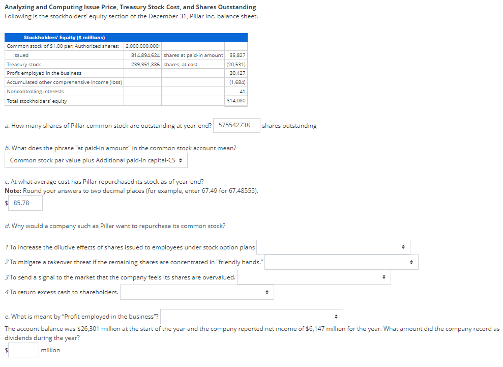 Solved Analyzing and Computing Issue Price, Treasury Stock | Chegg.com