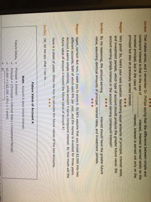 Solved Under the concepts of the time value of money, you | Chegg.com