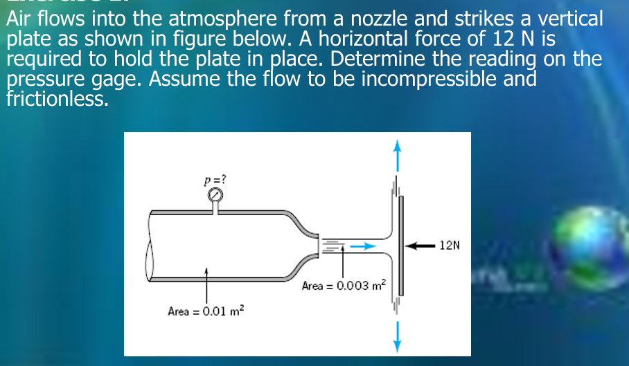 Solved Air flows into the atmosphere from a nozzle and | Chegg.com