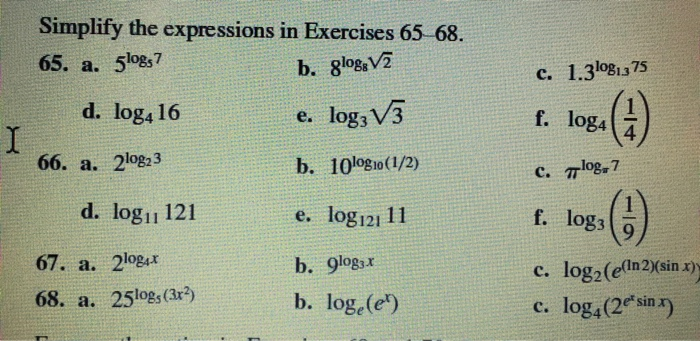 Solved Simplify the expressions in Exercises 65 68 65. a. | Chegg.com
