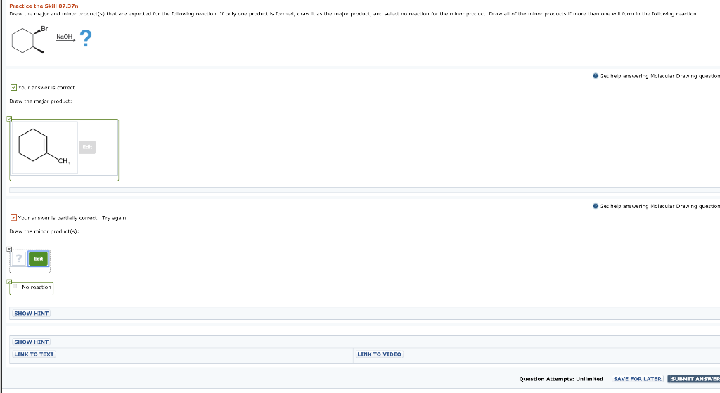 Solved Practice the skill 07.37n Draw the major and minor | Chegg.com