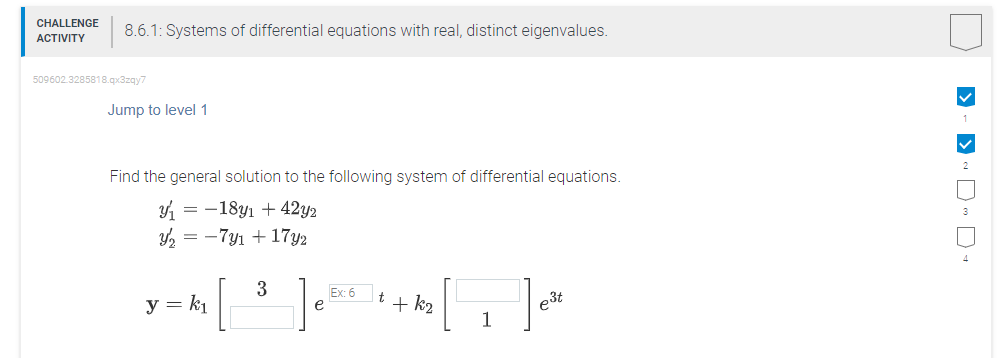 Solved CHALLENGE ACTIVITY 8.6.1: Systems of differential | Chegg.com