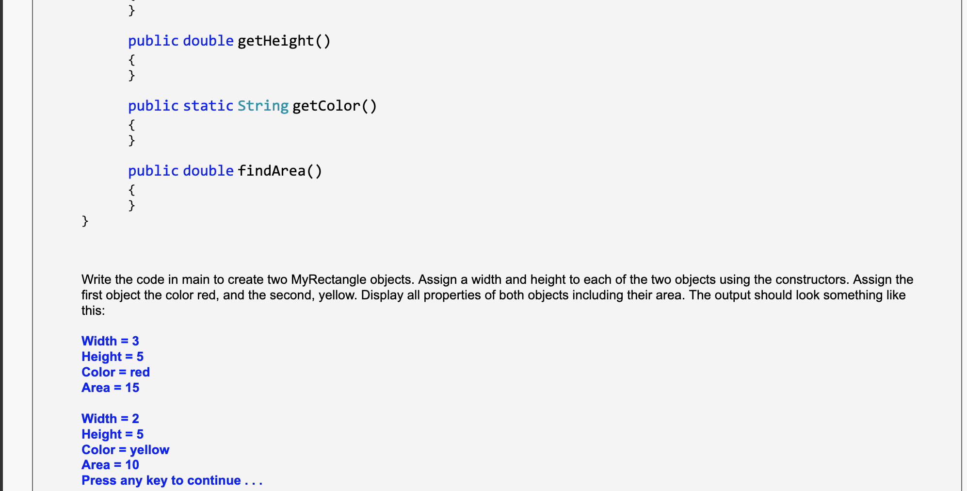 Solved Take the code shell below and build a console | Chegg.com